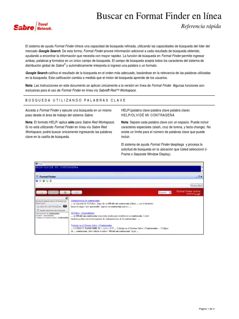 Búsqueda Eficiente en Format Finder | PDF | Buscador (software) | Clave ...
