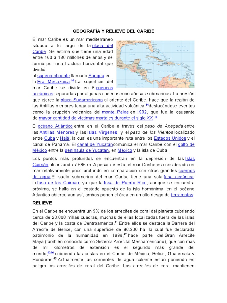 Geografía y Relieve Del Caribe | PDF | Denali | Accidentes geográficos ...