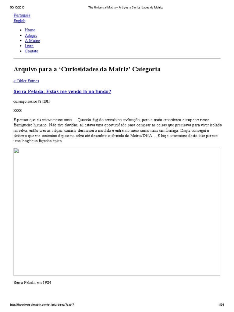The Universal Matrix - Artigos Curiosidades Da Matriz | PDF | Science ...