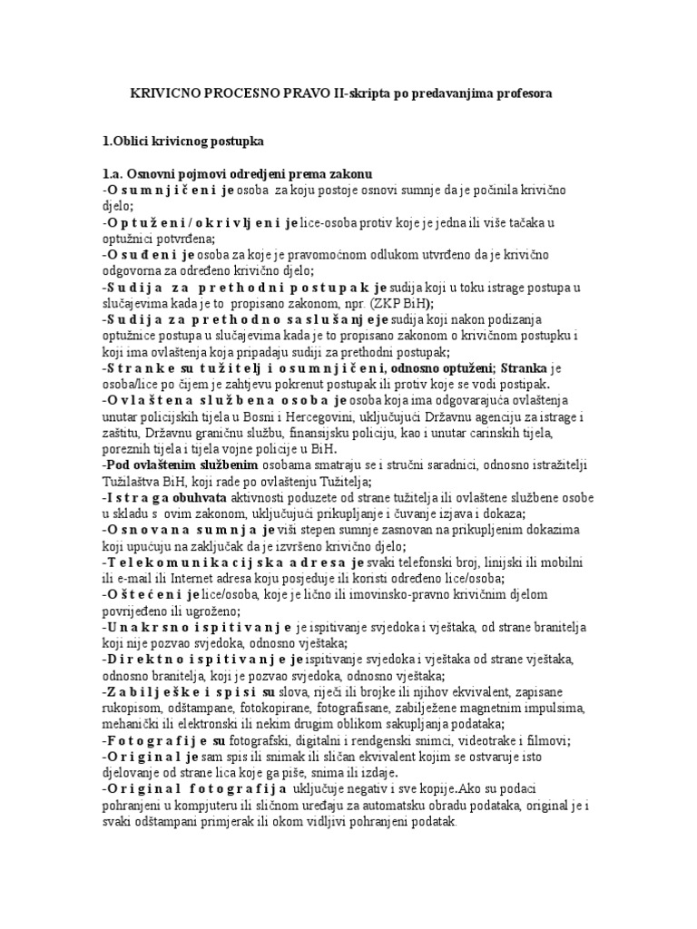 KPP II-cjelokupna Skripta Po Predavanjima Profesora | PDF