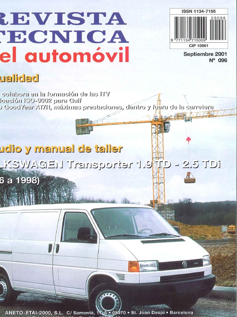 Manual Taller y Esquemas Electricos VW Transporter T4 1.9TD y 2.5TDI | PDF