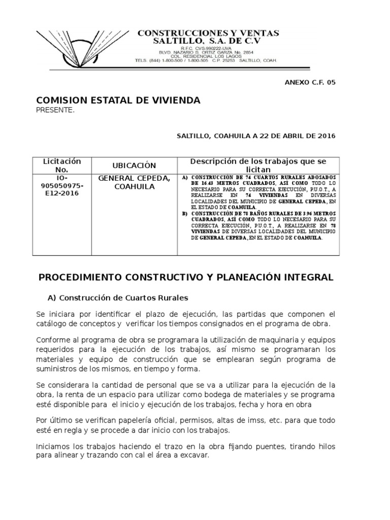 Procedimiento Constructivo | Hormigón | Ingeniería de Edificación