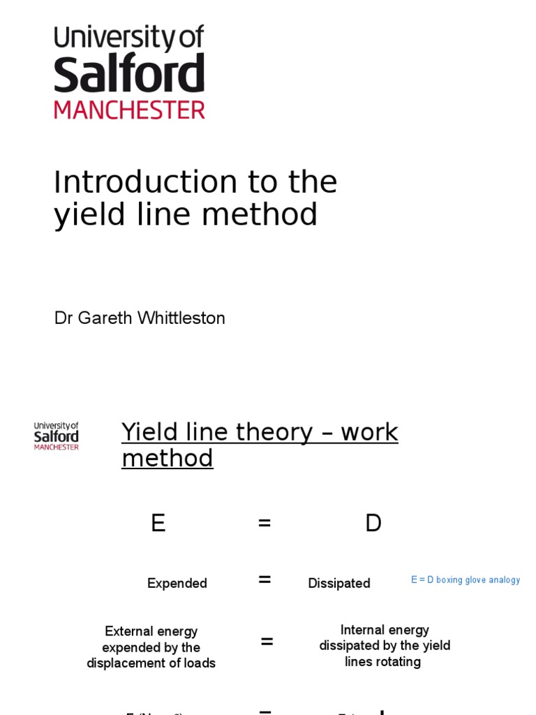 04 Introduction To The Yield Line Method | PDF