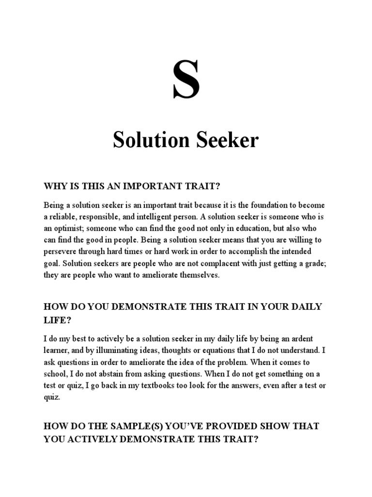 Solution Seeker | PDF