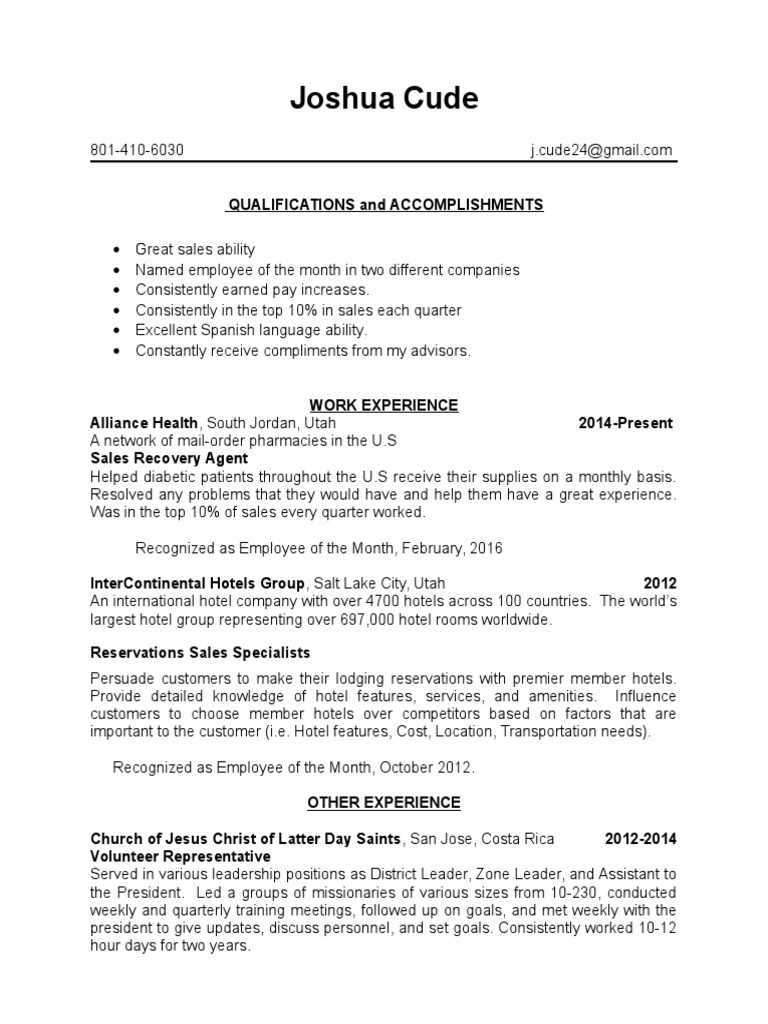 Sales Expert with Leadership Experience | PDF