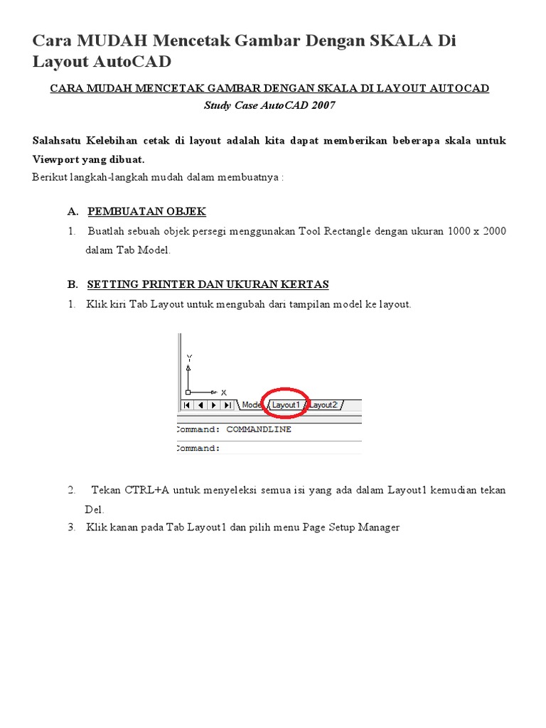 Tutorial Membuat Peta AutoCAD - Skala | PDF | Seni | Komputer