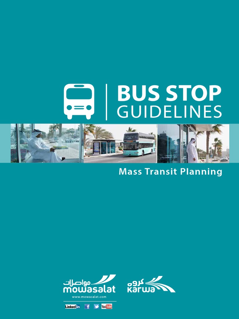 Bus Stop Design Guidelines for Qatar | PDF | Traffic | Intersection (Road)