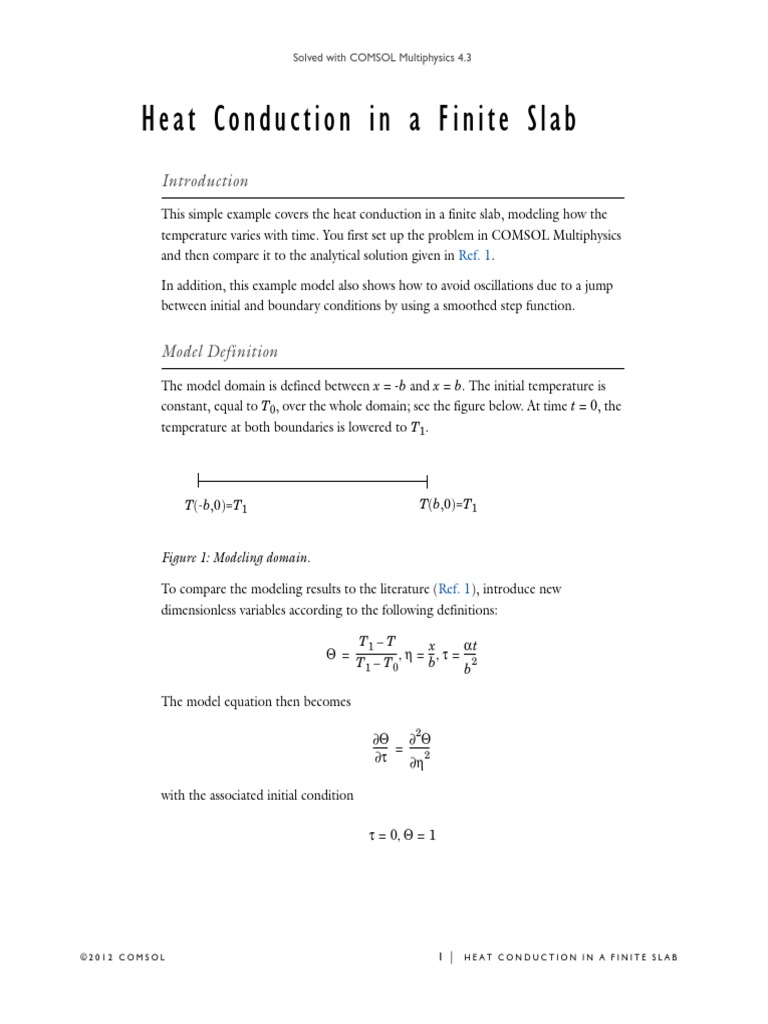 Models - Heat.heat Conduction in Slab | PDF | Thermal Conduction | Heat