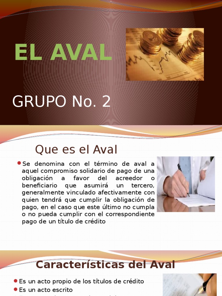 Definición y características del aval | PDF | Garantía de préstamo ...