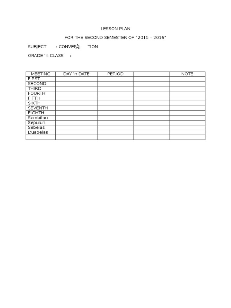 Conversation Class Lesson Plan | PDF | Foreign Language Studies
