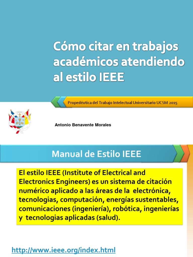 Guía de Citación en Formato IEEE | PDF | Ciencia y Tecnología | Science