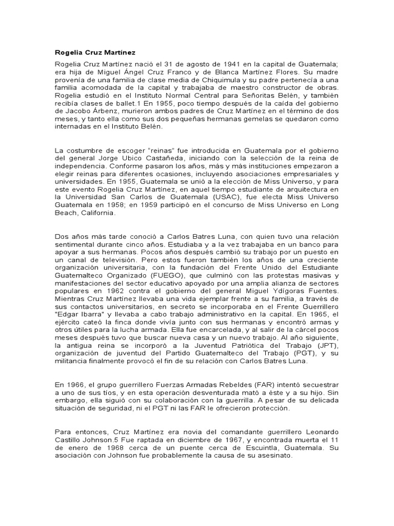 Vida y muerte de Rogelia Cruz Martínez | PDF | Abusos de derechos ...