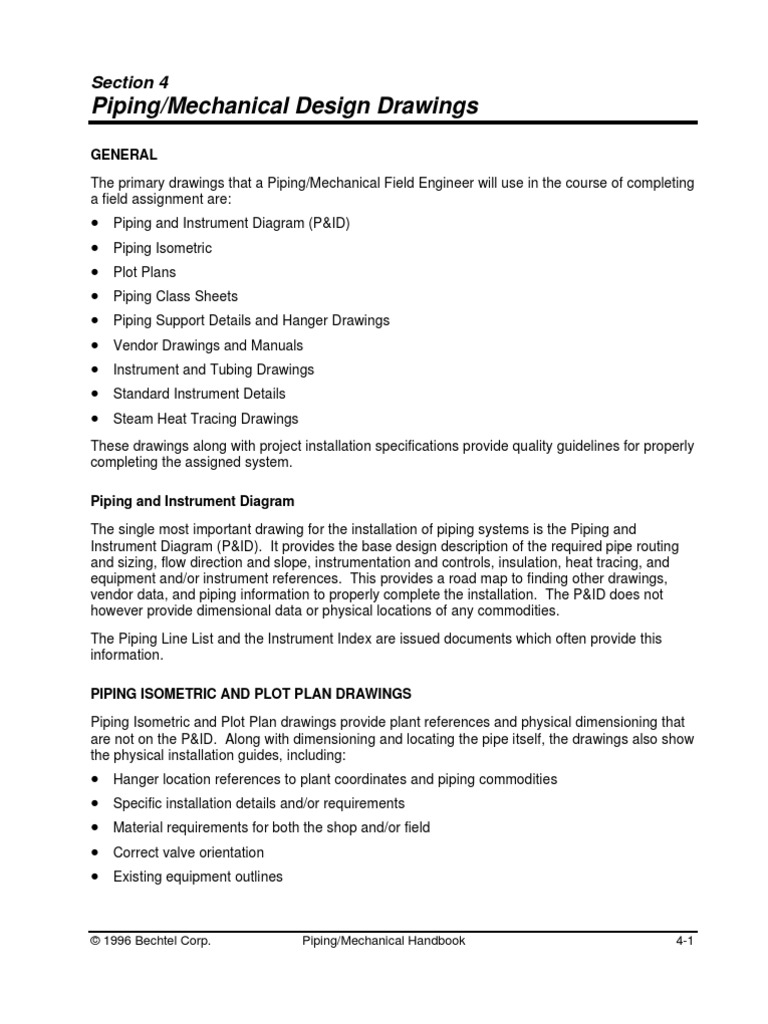 Piping-Mechanical Design Drawings | PDF | Pipe (Fluid Conveyance ...