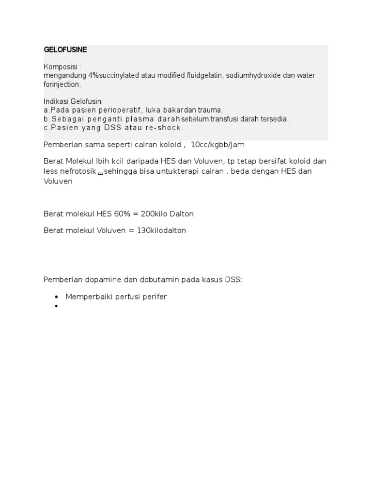 Cairan Infus Koloid | PDF