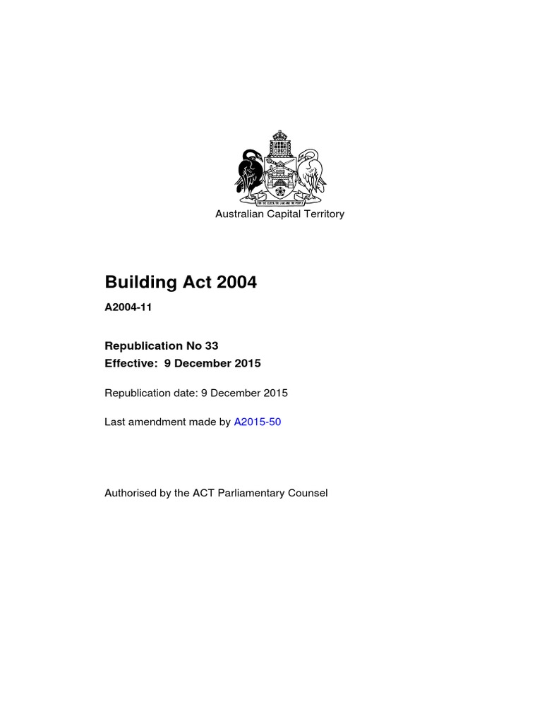 Building Act - 2004-11 PDF | PDF | Building Code | Crime & Violence