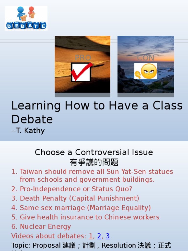 Classroom Debate For ESL | PDF | Public Sphere