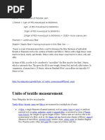 Textile Measurement Units Explained | PDF | Quantity | Units Of Measurement