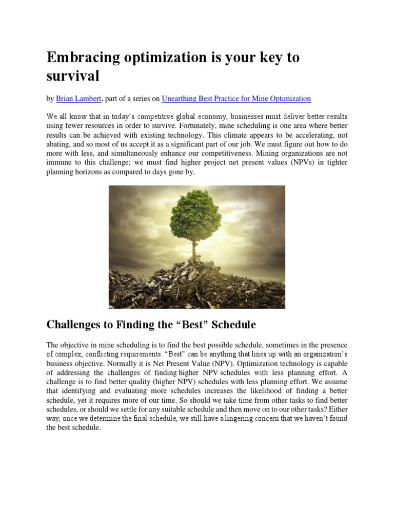 Mine Optimization Publication | PDF | Mathematical Optimization ...