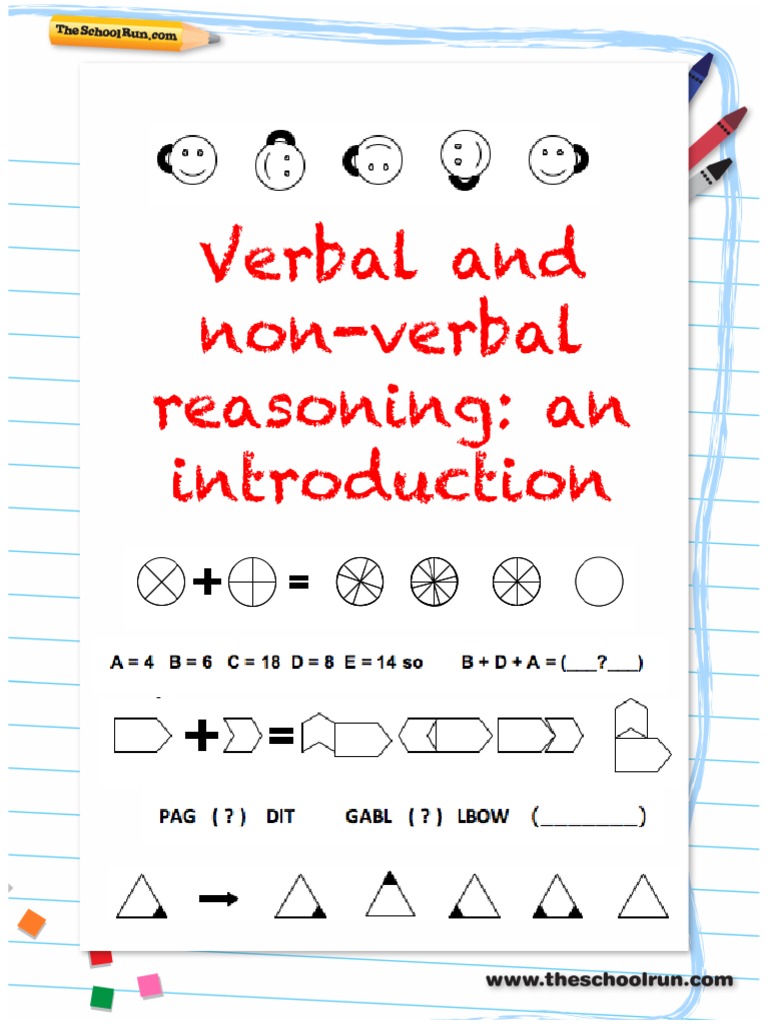 Verbal and Non Verbal Reasoning Learning Pack | PDF | Test (Assessment ...