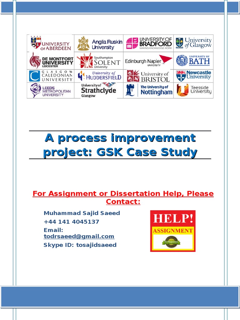 A Process Improvement Project: GSK Case Study | Download Free PDF ...
