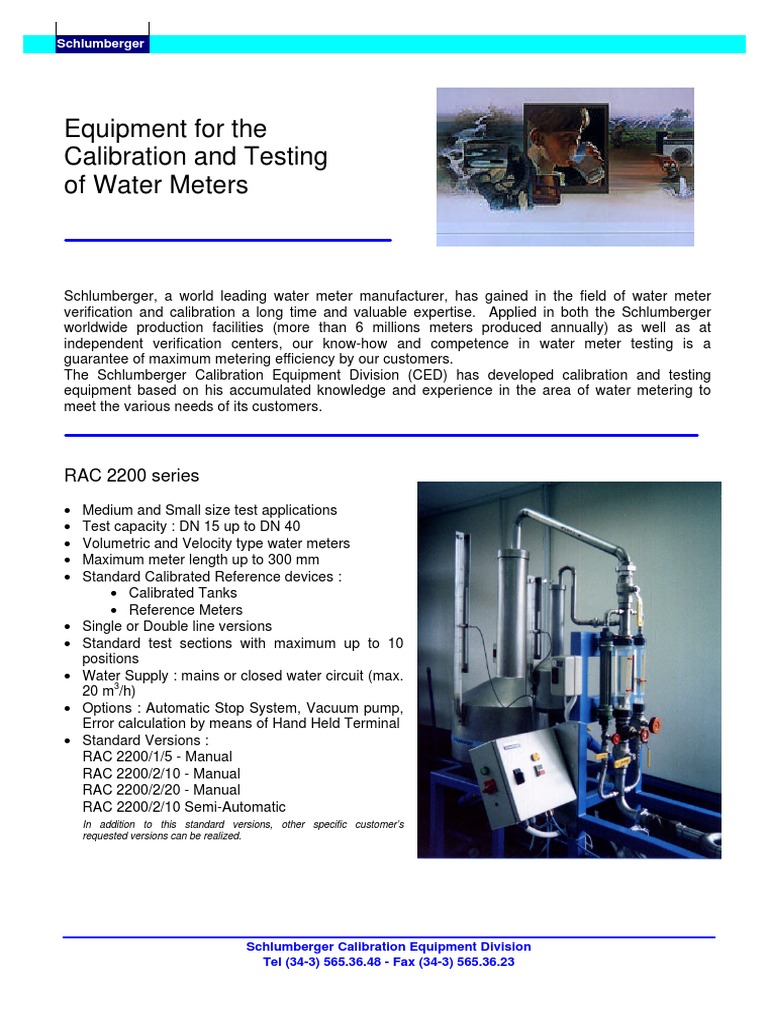 Water Test Bench | PDF | Calibration | Metre
