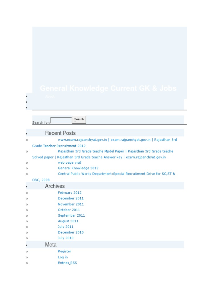 General Knowledge Current GK | PDF
