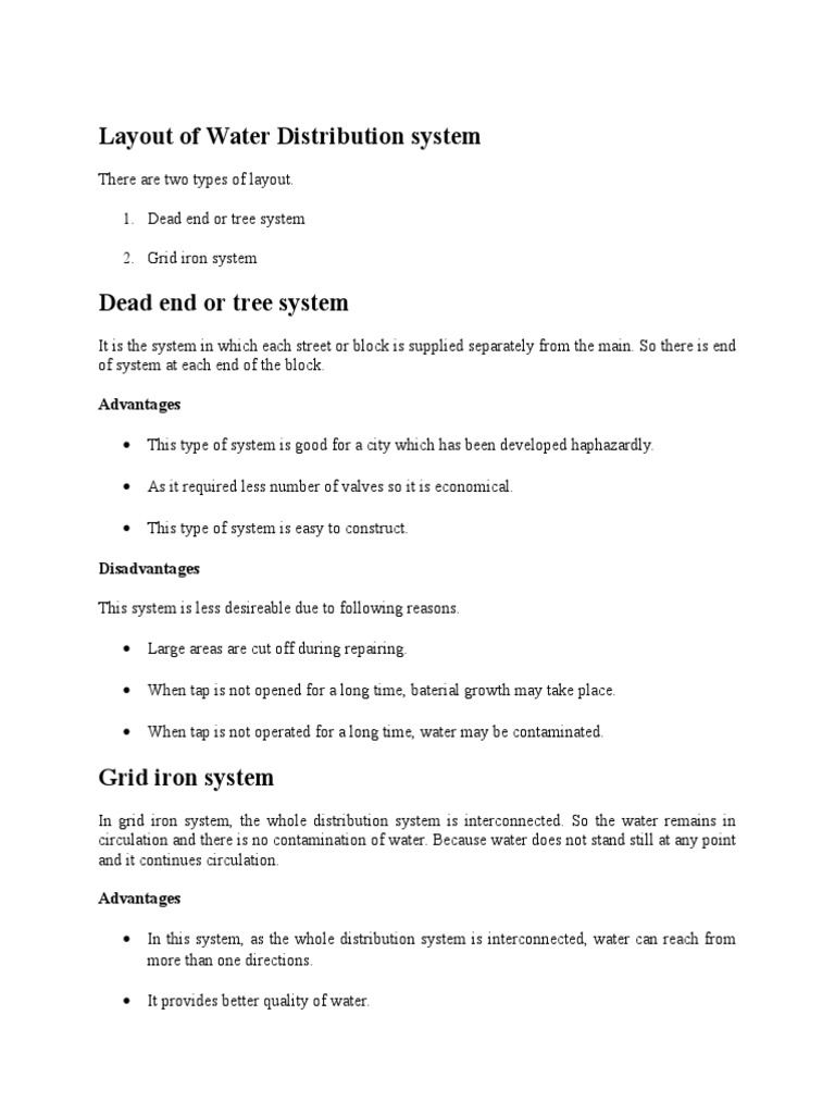 Urban Water System Layouts | PDF | Science & Mathematics | Technology ...