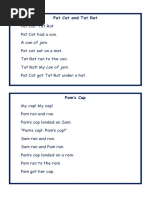 Cat, Bat, Mat: Phonics Worksheets | PDF