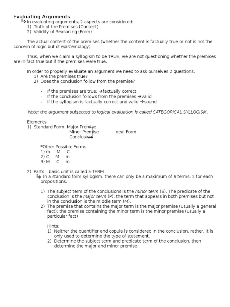 Lesson 7 Logic Pdf Argument Logic