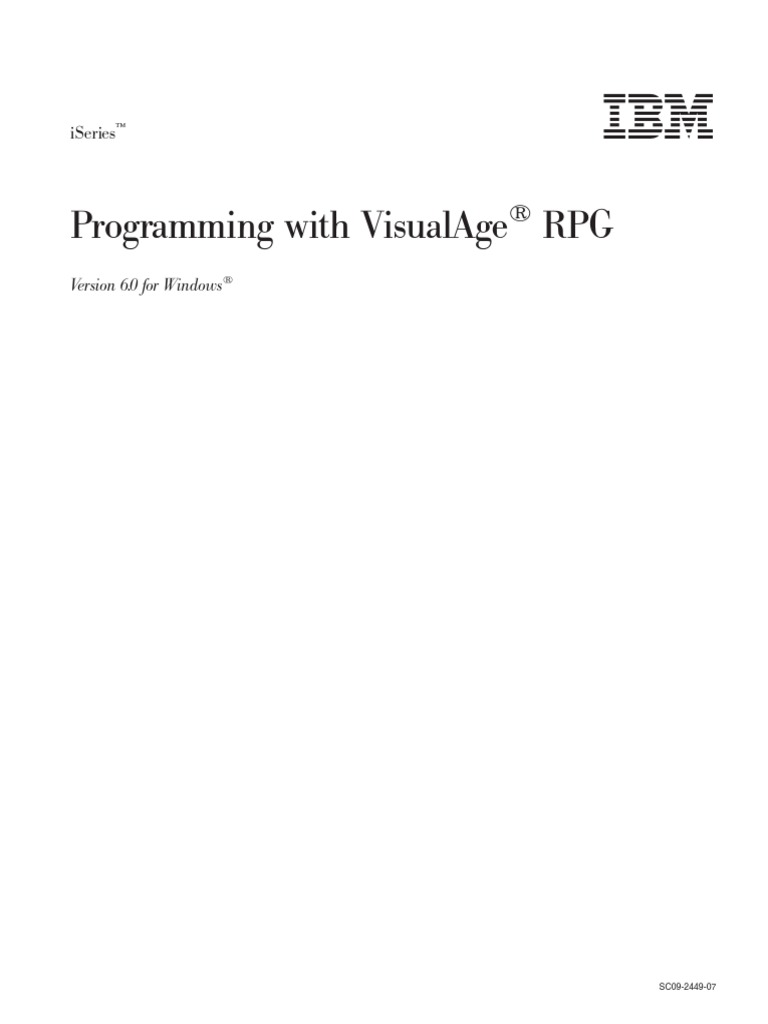 VisualAge Programming | PDF | Ibm Rpg | Ibm System I