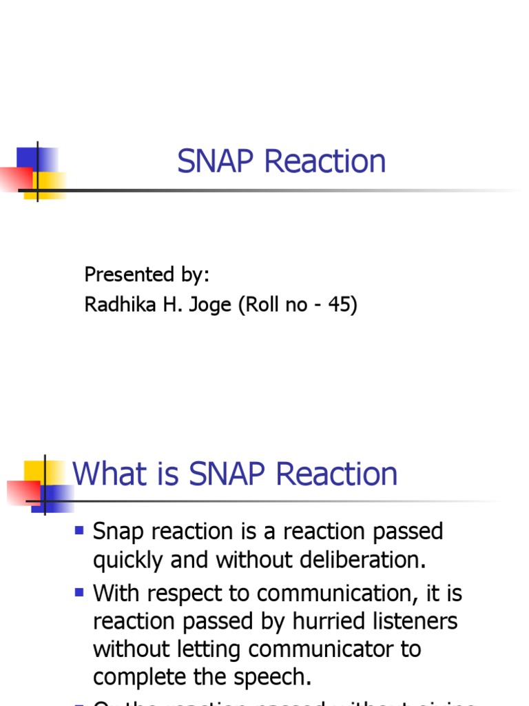 SNAP Reaction | PDF