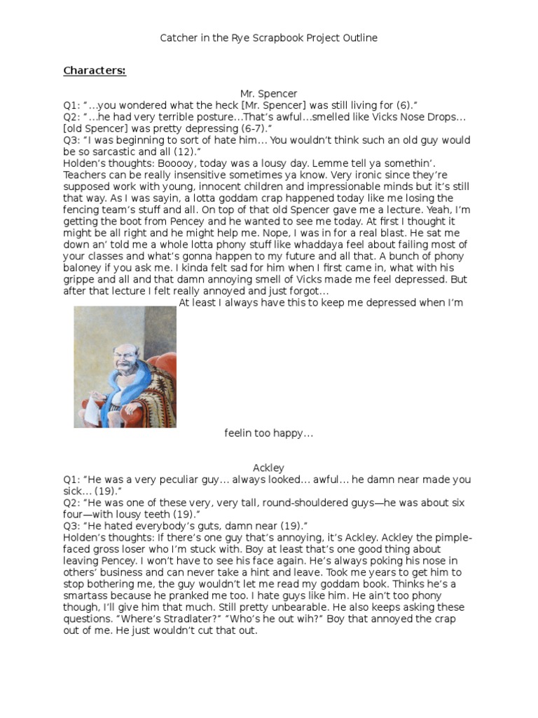 Catcher in the Rye Character Insights | PDF