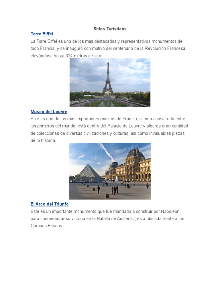 Sitios Turísticos Francia | PDF