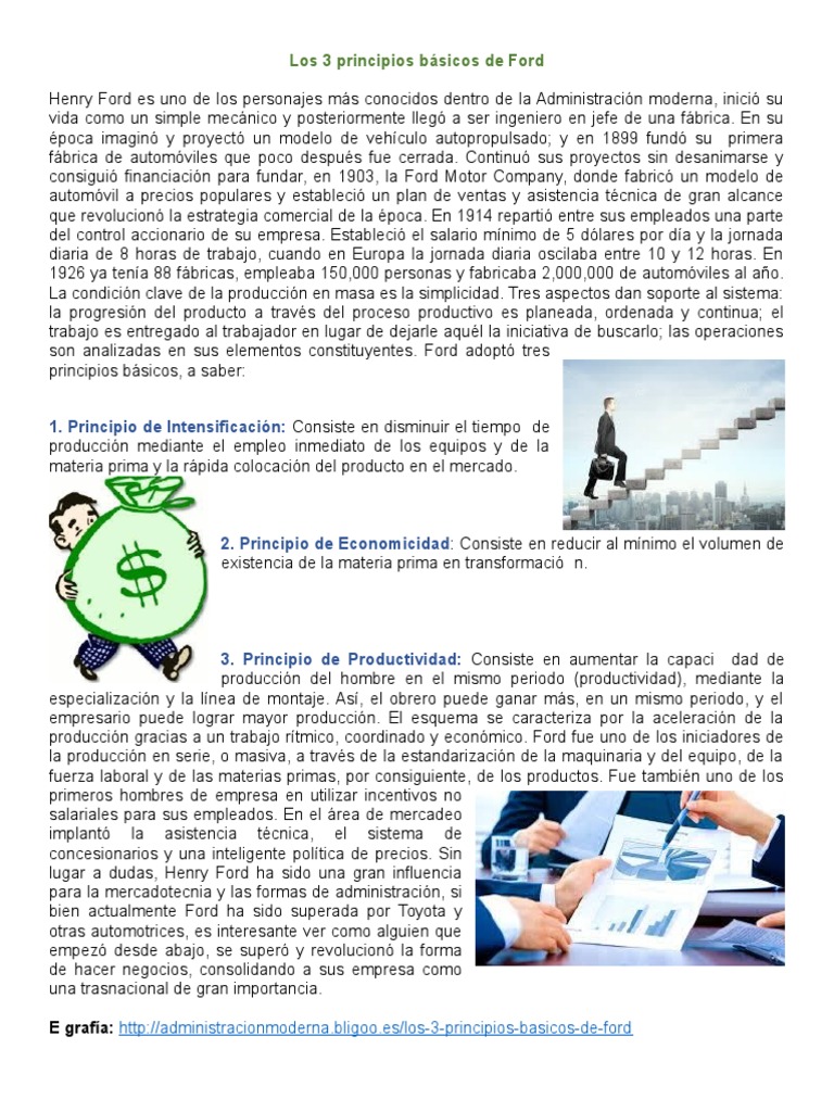 Tres principios de Henry Ford | PDF | Compania de motores ford | Marketing