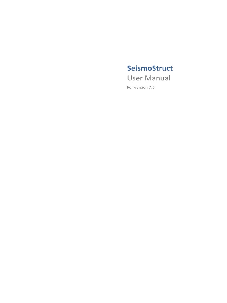 SeismoStruct User Manual PDF | PDF | Button (Computing) | Deformation ...