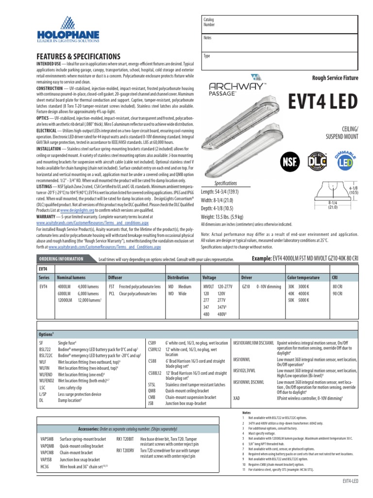 Evt4 Led | Download Free PDF | Stainless Steel | Manufactured Goods