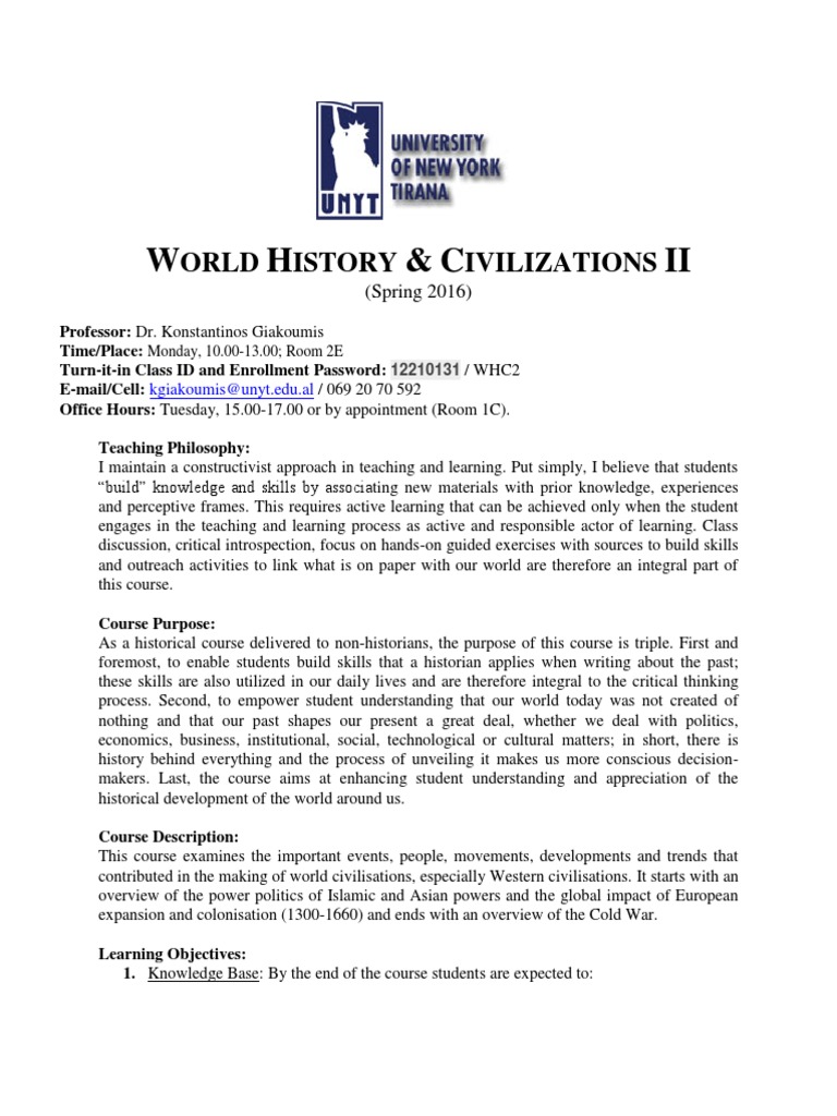 World History & Civilizations II | PDF | Test (Assessment) | Cognitive ...