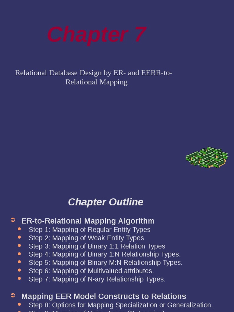Ch7 Mapping Er Eer Relations 2 Pdf Relational Database Inheritance Object Oriented 