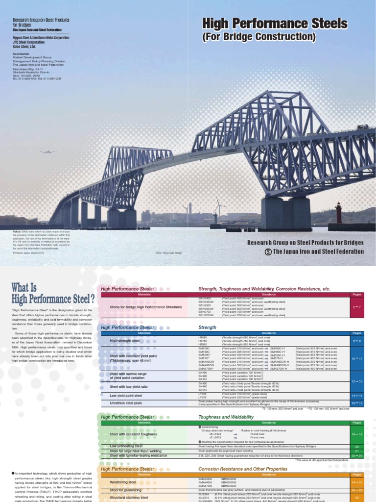 Steel for Bridge High Performance Structures: An Introduction to High ...