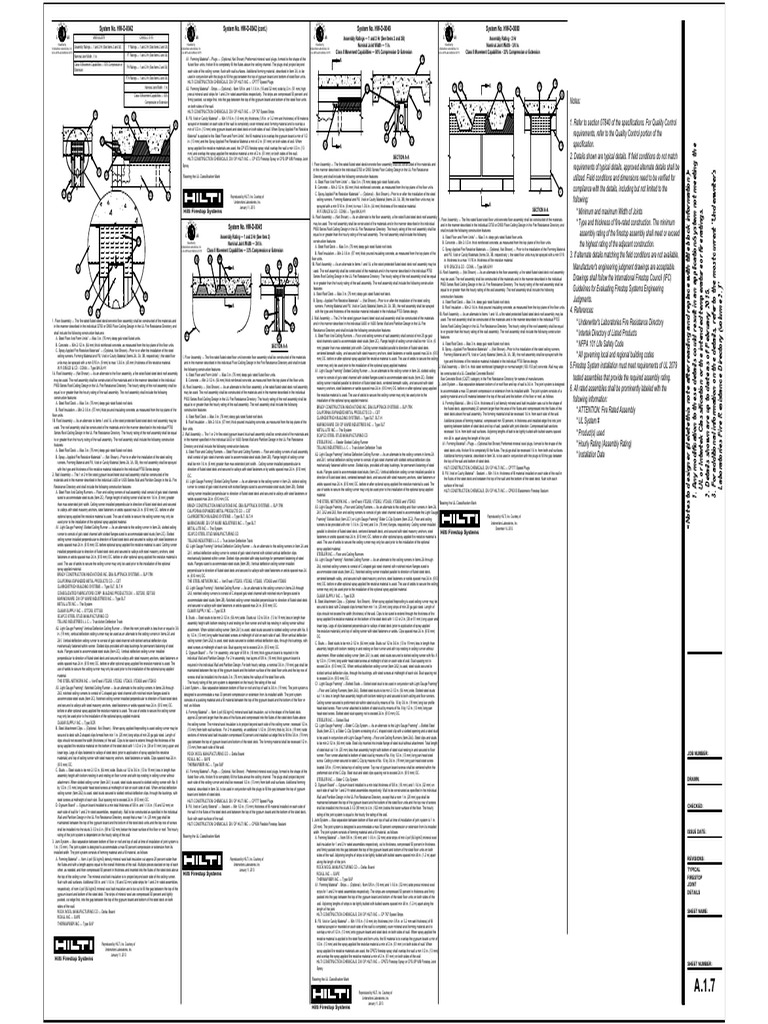 CAD Details PDF For Architectural Firestop CAD BIM Typicals ASSET DOC ...