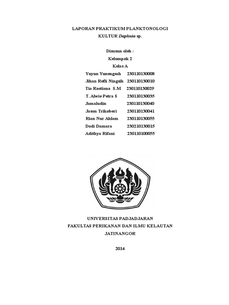 Laporan Praktikum Daphnia Kelompok 2 Fiks | PDF