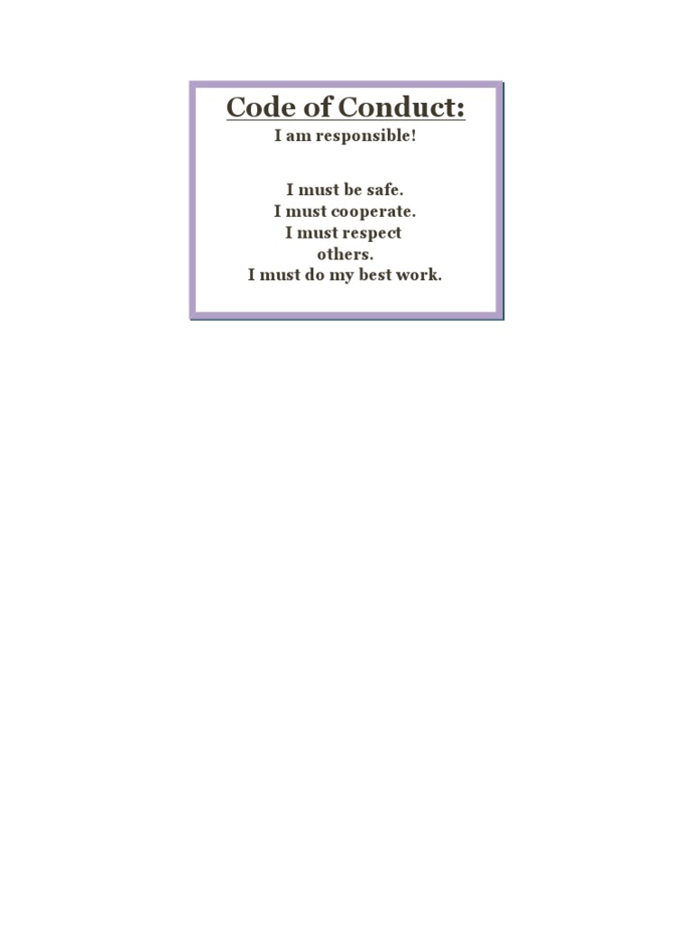 Essential Code of Conduct Guidelines | PDF