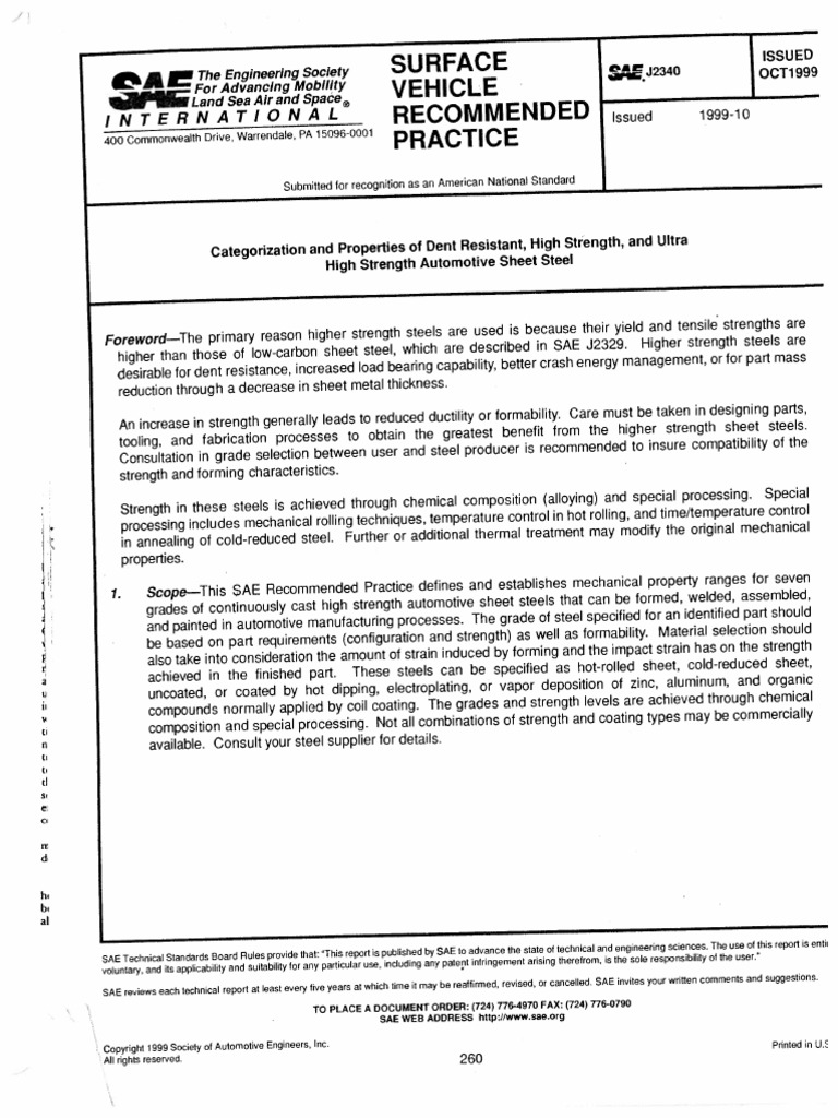 Sae J2340 Oct 1999 | PDF
