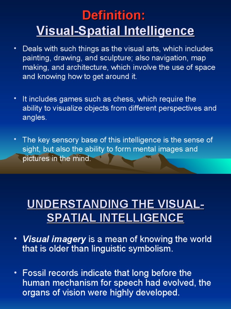 Visual-Spatial Intelligence | PDF | Mental Image | Perception