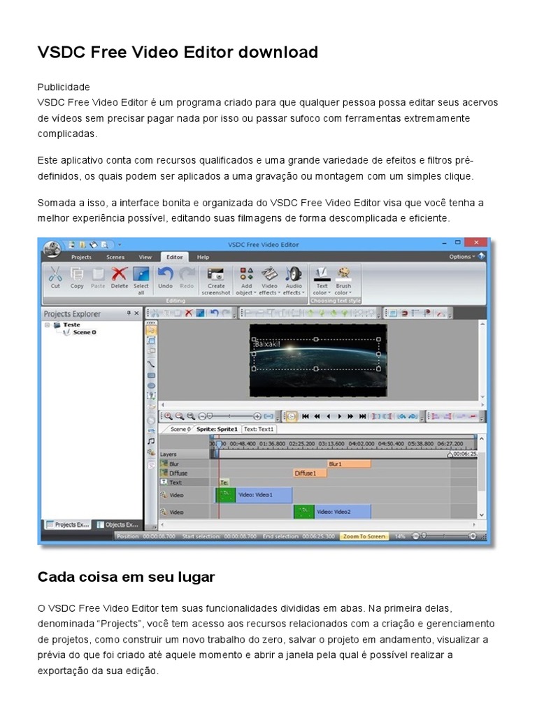 VSDC Free Video Editor | PDF | Vídeo | Programas