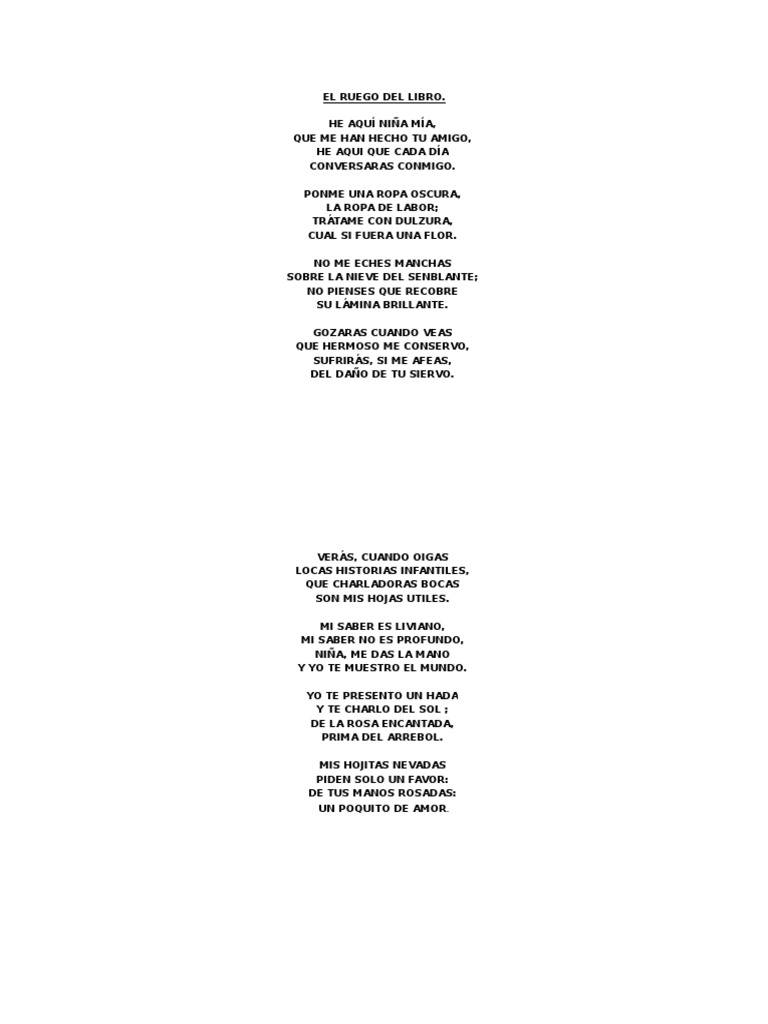 El Ruego Del Libro | PDF | Poesía | Ficción general