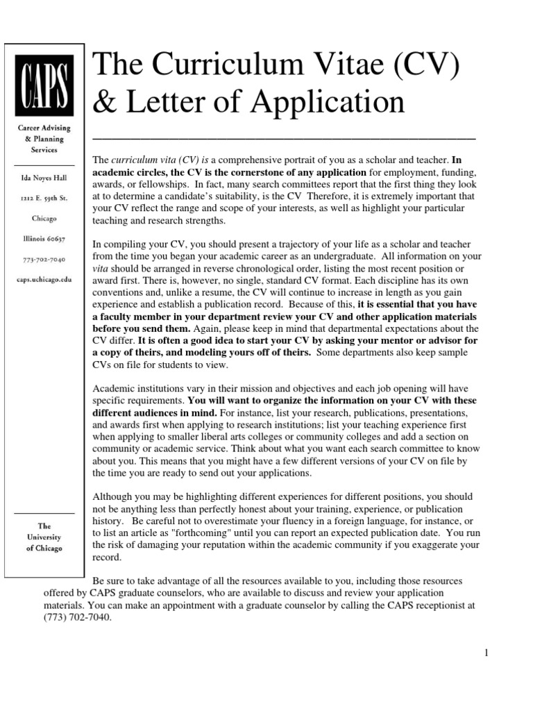CV Letters | PDF