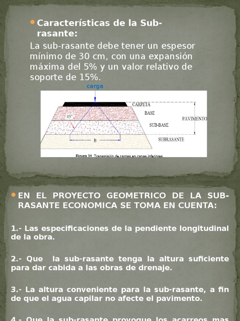 La Subrasante Mas Economicapptx | PDF | Topografía | Science
