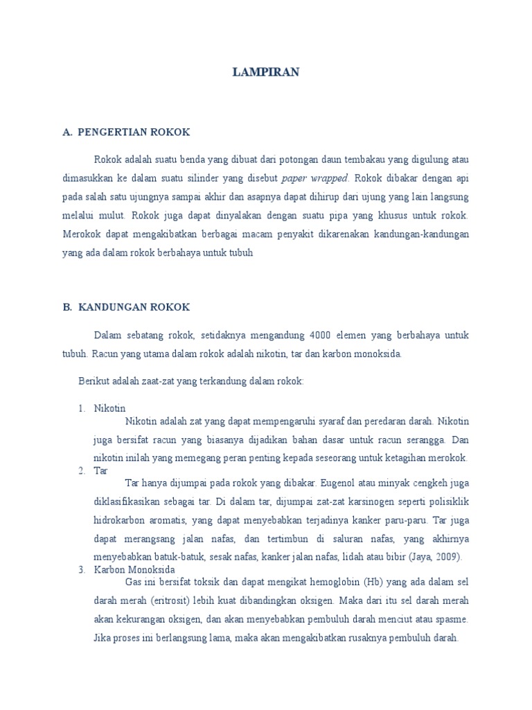 Pengertian Rokok | PDF