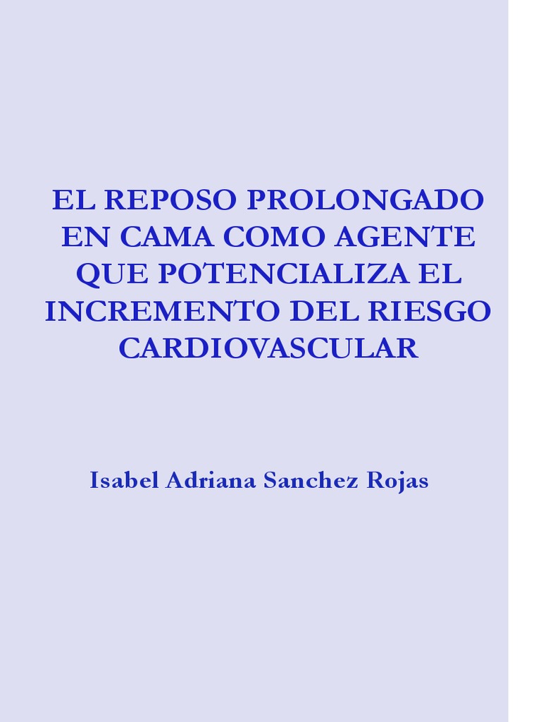 Síndrome de Reposo Prolongado | PDF | Hipertensión | Músculo